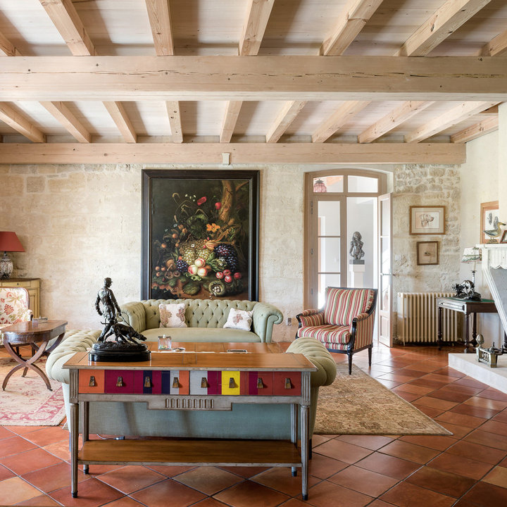 75 photos et idées déco de salons avec tomettes au sol - Juillet 2024 ...