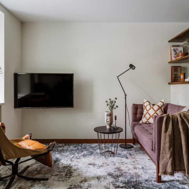 75 photos et idées déco de salons avec un téléviseur fixé au mur - Mars ...