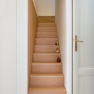 Foto e Idee per Scale - scale con pedata in legno e alzata in legno ...