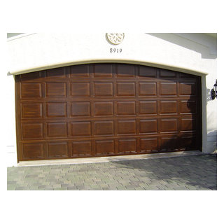 Garage Door Woodgraining - Traditional - Garage - Miami - by Benchmark ...