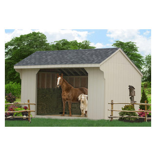 Horse Barn Run-Ins and Equine Shelters - Country - Garden Shed and ...