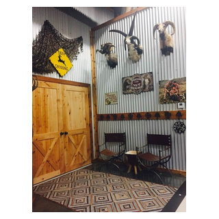 Industrial & Rustic Man Cave/Hunting Garage - Rustic - Shed - by ...