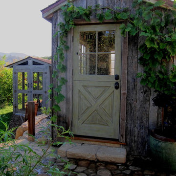 Spanish Style Garden Garage Shed Ideas - Photos & Ideas | Houzz