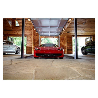 Ultimate man cave and sports car showcase - Traditional - Garage - New ...