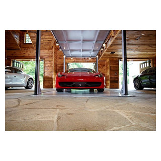 Ultimate man cave and sports car showcase - Traditional - Garage - New ...