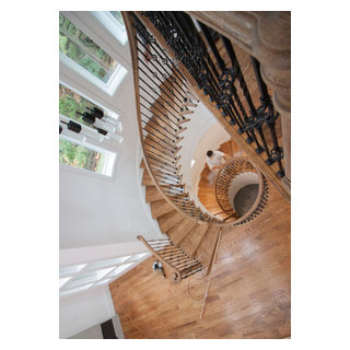 35_Old World Staircase Design with Traditional Balustrade System, Burke ...