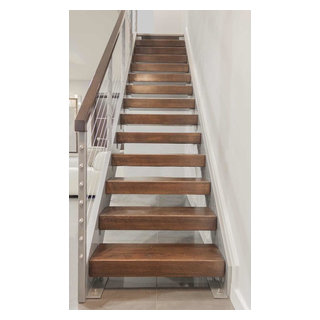 46_Stunning Riser-less Stairs with 4" Solid Oak Treads, Alexandria ...