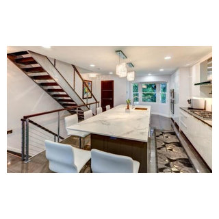 46_Stunning Riser-less Stairs with 4" Solid Oak Treads, Alexandria ...