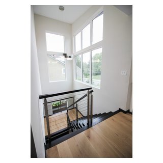 70_Contemporary Stairs With No Risers & Horizontal Railing, Vienna VA ...