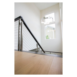 70_Contemporary Stairs With No Risers & Horizontal Railing, Vienna VA ...