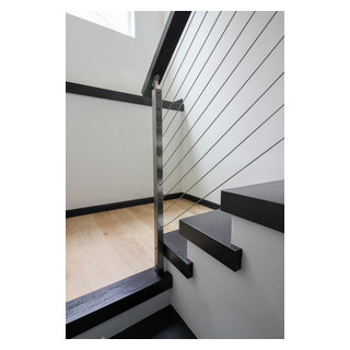 70_Contemporary Stairs With No Risers & Horizontal Railing, Vienna VA ...