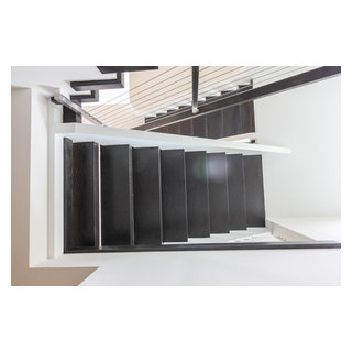 70_Contemporary Stairs With No Risers & Horizontal Railing, Vienna VA ...