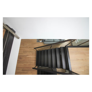 70_Contemporary Stairs With No Risers & Horizontal Railing, Vienna VA ...