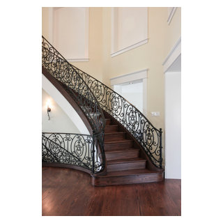 76_Striking Traditional Staircase in French Provincial Home, Potomac MD ...