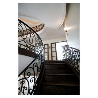 76_Striking Traditional Staircase in French Provincial Home, Potomac MD ...