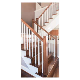 A Crafty Mid-Century Modern Home - Midcentury - Staircase - DC Metro ...