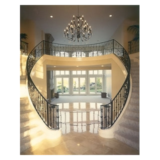 A Los Angeles Custom Home by Mega Builders - Mediterranean - Staircase ...