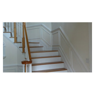 Architectural shadow box wainscoting - Traditional - Staircase - New ...