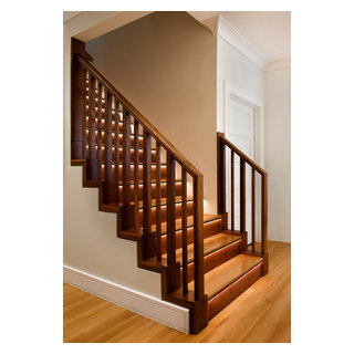 back stair - Contemporary - Staircase - Boston - by Light House Design ...
