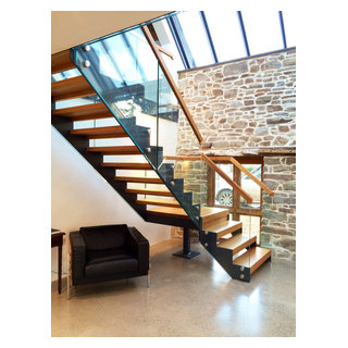 Bespoke Staircase - Barn Conversion Cornwall - Contemporary - Staircase ...