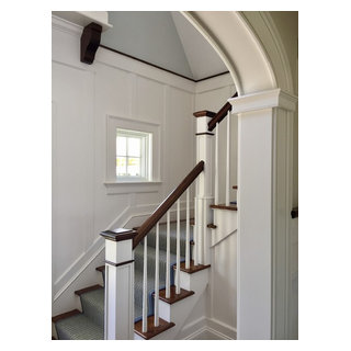 Cape Cod Shingle Style Home - Beach Style - Staircase - Boston - by JB ...