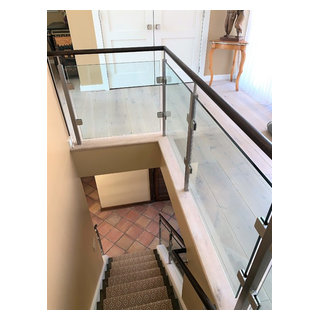 Carl - custom glass railing system - Contemporary - Staircase ...