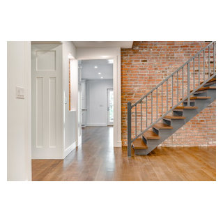 Center-Hall Colonial Reimagined - Contemporary - Staircase ...
