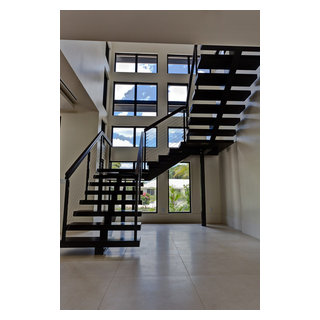 Center Stringer Stair - Modern - Staircase - Miami - by Feil Inc. Wood ...