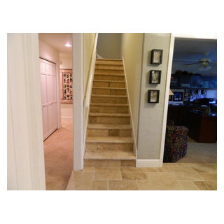 Chiseled Edge Travertine Stairs - Staircase - Other - by Carpet One ...