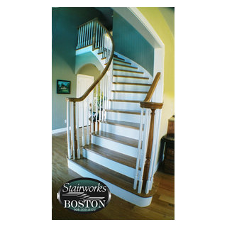 classic curved stair - Traditional - Staircase - Boston - by Stairworks ...