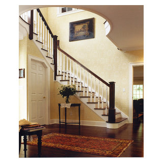 Colonial Face for a Sideways Ranch - Traditional - Staircase - New York ...