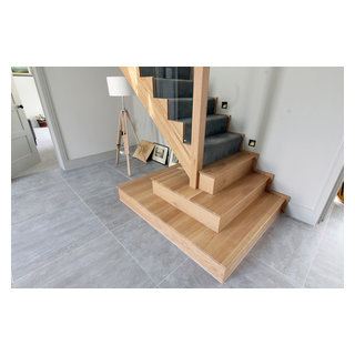‘Contemporary cut’ New staircase - Modern - Treppen - West Midlands ...