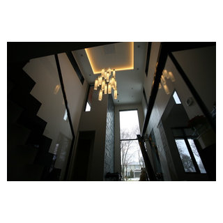 CONTEMPORARY TWO STORY FOYER LIGHTING, MODERN ENTRY CHANDELIER FOR HIGH ...