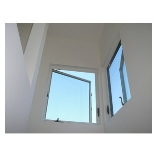 Corner Window at Stair Landing - Modern - Staircase - Los Angeles - by ...