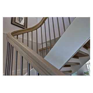 Curved Stringer - Beach Style - Staircase - Miami - by Feil Inc. Wood ...