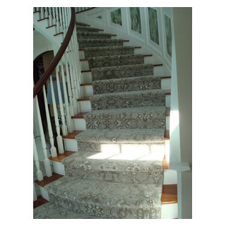 Custom cut and bound stair installation- Dover MA - Traditional ...