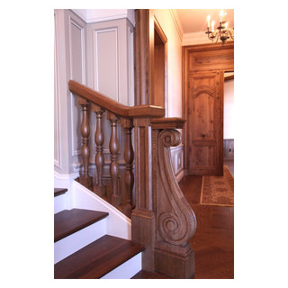 Custom Millwork featuring Salvaged Antique Oak, Inspired by French ...