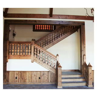 Custom Millwork featuring Salvaged Antique Oak, Inspired by French ...