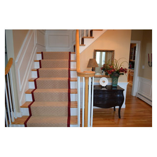 Custom Stair Runner with 3" binding Dover, MA - Traditional - Staircase ...