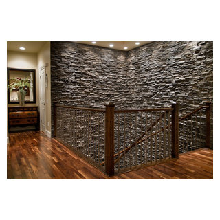 Custom Stone Wall - Traditional - Staircase - Calgary - by User | Houzz