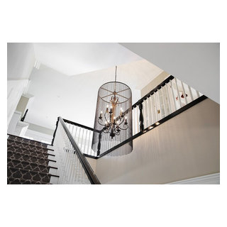 Custom Two Tone Railing - Traditional - Staircase - Other - by Canadian ...