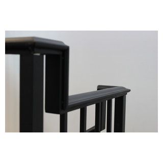 Custom Wrought Iron Dixie Cap Handrail with Square Balusters & Newels ...