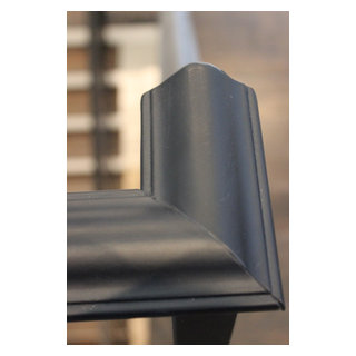 Custom Wrought Iron Dixie Cap Handrail with Square Balusters & Newels ...