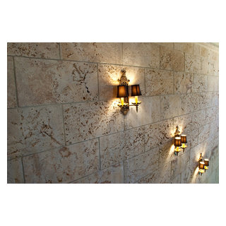 Dominican Coral Wall Cladding - Mediterranean - Staircase - Miami - by ...