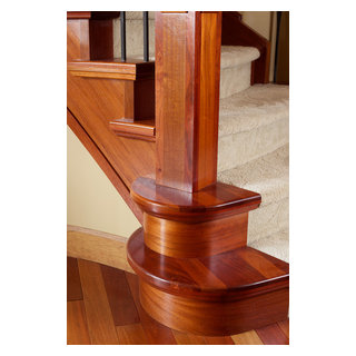 double curved stairs - Traditional - Staircase - Edmonton - by ...
