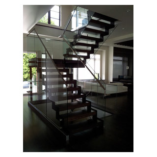 Double Stringer Self Supporting Stairs - Contemporain - Escalier ...