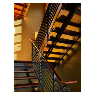 Exposed open steel staircase - Rustic - Staircase - Seattle - by Kor ...