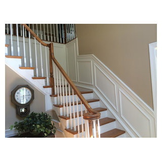 Faux Wainscoting and Shadow Boxes - Traditional - Staircase - DC Metro ...