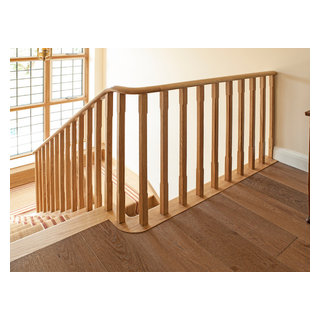 Feature Staircase with Continuous Handrail - Traditional - Staircase ...