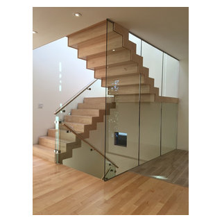 Floating Boxed Zig Zag Staircase - Modern - Staircase - Edmonton - by ...
